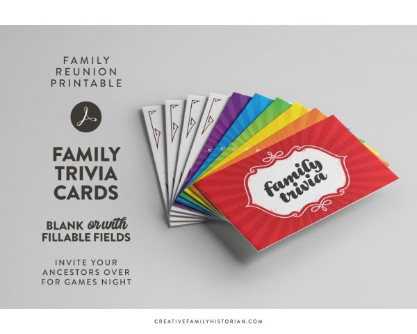 Family Trivia Question Cards Printable for Acrobat Reader – The ...